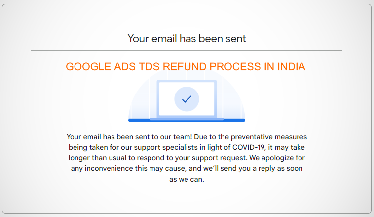 How to claim Google Ads TDS refund in India
